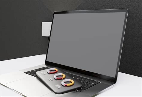 Premium Photo Laptop Desktop 3d Illustration Data Analytics Website