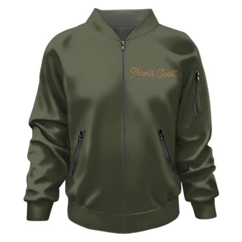 Travis Scott Olive Green Bomber Jacket Travis Scott Merch