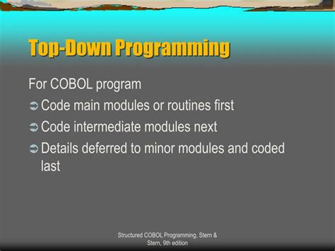 Ppt Chapter 1 Introduction To Structured Program Design In Cobol Powerpoint Presentation Id