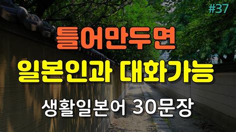 간바레일본어 틀어만두면 일본인과 대화가 가능해지는 생활일본어 30문장 편하게 들어보세요 일본어회화일본어반복일본어공부기초일본어 Youtube