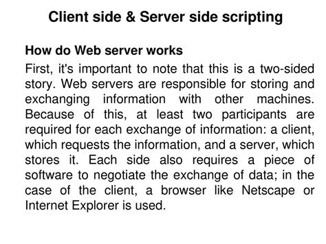 Client Side And Server Side Scripting Ppt Download