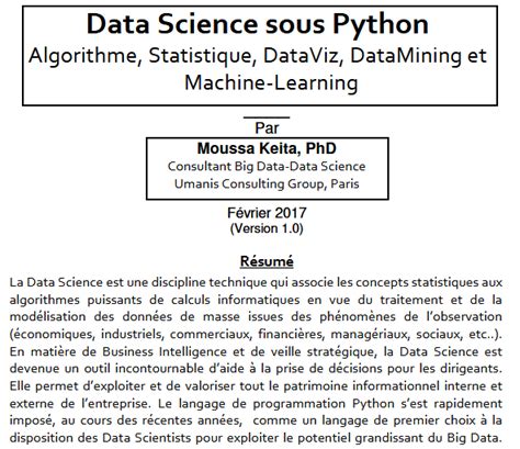 Science De Données En Python Très Facile