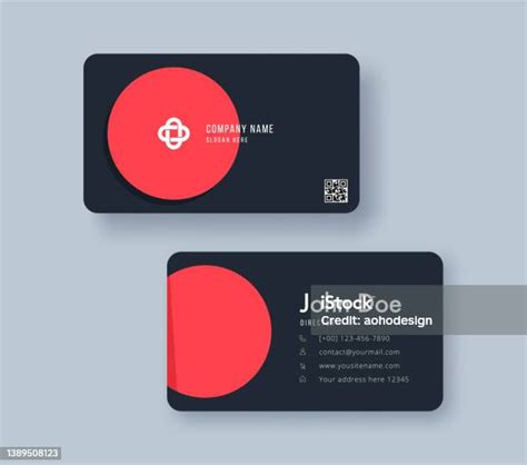 비즈니스 인사말 카드 템플릿 디자인 소개 카드에는 샘플 텍스트 위치가 포함됩니다 벡터 일러스트 디자인 디자인에 대한 스톡 벡터 아트 및 기타 이미지 Istock