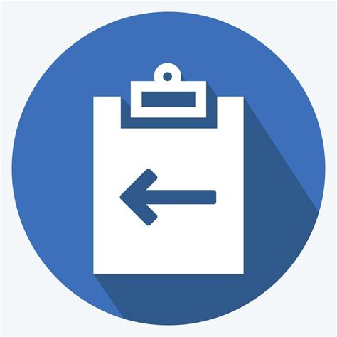 Icon Assignment Return 1 Suitable For Infographics Symbol Long Shadow Style Simple Design