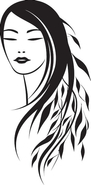Premium Vector Empowering Elegance Black Vector Willow Tree Woman