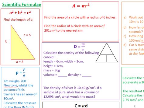 Substituting Into Scientific Formulae Teaching Resources
