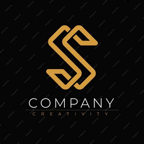 평면 디자인 Ss 로고 템플릿 프리미엄 벡터