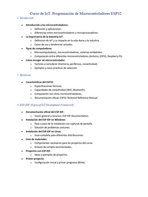 Curso De Iot Esp32 Descargar Gratis Pdf Microcontrolador Internet De Las Cosas
