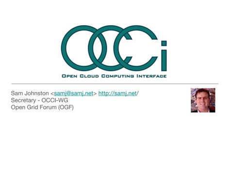 Open Cloud Computing Interface Presentation Ppt