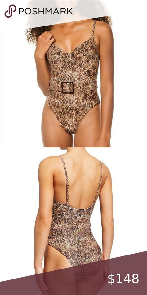 Weworewhat Danielle One Piece In Python One Piece Clothes Design