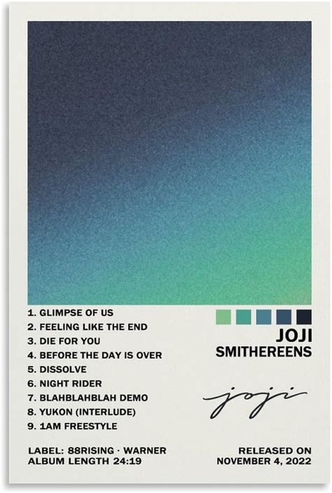 Maix Joji Smithereens Poster Album Cover Posters Canvas Art