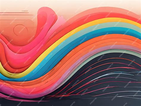 Premium Photo Line Background Gradient Color Ai Generated