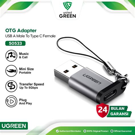 Jual Ugreen Otg Adapter Usb Type C Female To Usb A Male Max Gbps