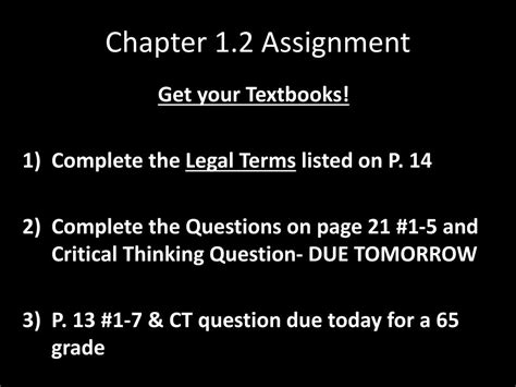 ppt chapter 1 2 assignment powerpoint presentation free download id 6055118
