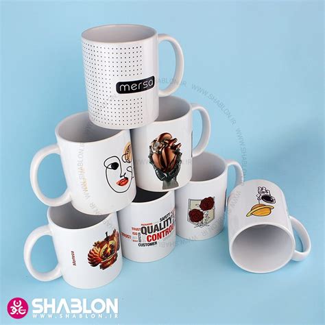 نمونه چاپ روی ماگ طرح های گرافیکی مرسا طب شابلون
