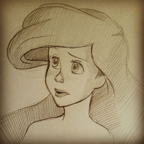 Ariel Hair Drawing