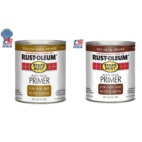 Rust Oleum 1060 Yellow Primer 1069 Red Primer สีรองพื้น กันสนิม ชนิดทนทานพิเศษ 0946 ลิตร Rust Oleum 1060 Yellow Primer 1069 Red Primer สีรองพื้น กันสนิม ชนิดทนทานพิเศษ 0946 ลิตร