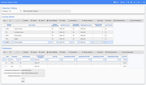 Accounts Payable Invoice Series Codes