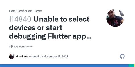 Unable To Select Devices Or Start Debugging Flutter Apps When With