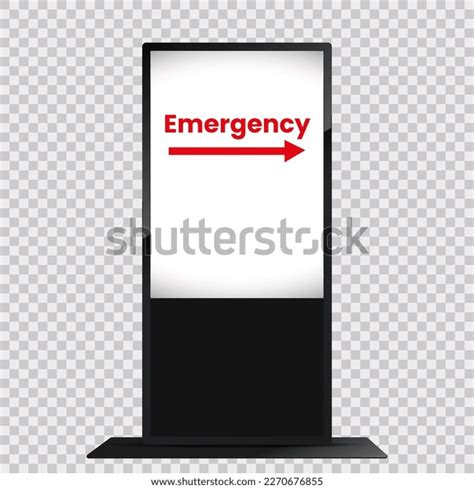 Lcd Display Mock On Transparency Background Stock Vector Royalty Free
