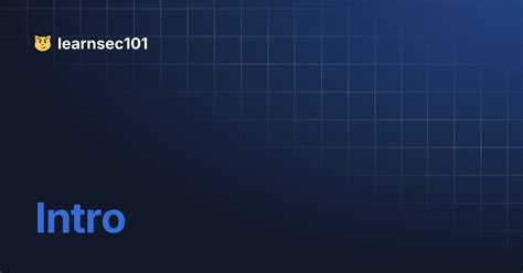 intro learnsec101