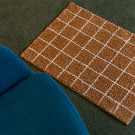 29cm단독 살몬 그리드 도어 매트 50x70 감도 깊은 취향 셀렉트샵 29cm