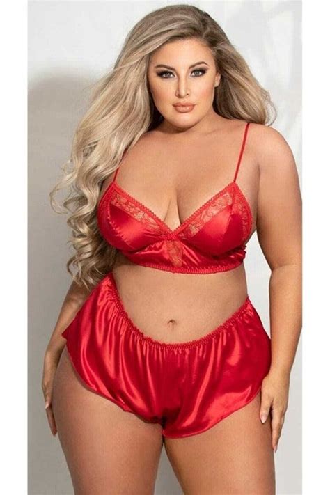 Womens Plus Size Fancy Satin Nightgown With Shorts Etsy Tap Shorts