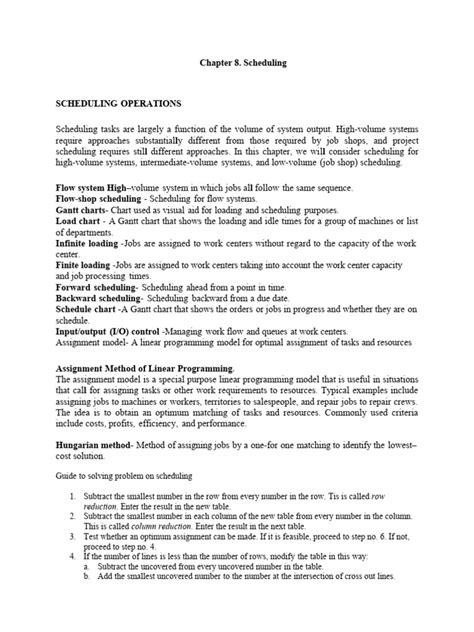 Chapter 8 Scheduling Q Pdf Scheduling Production Processes