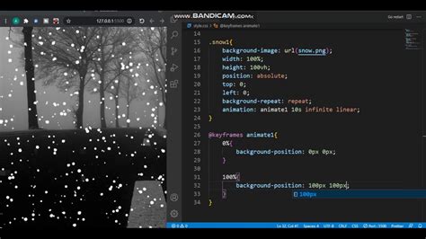 Animation Snowfall Using Html Css 2020 Youtube