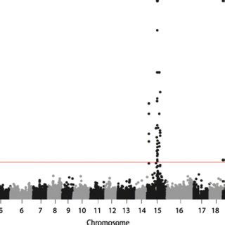 Manhattan Plot Derived From Genome Wide Association Analysis For Sex Download Scientific