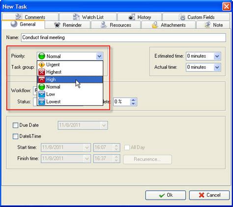 User Manual How To Set Change Task Priority