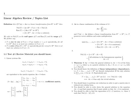 Linear Algebra Review