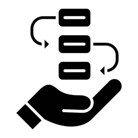 Premium Vector Planning System Glyph Solid Black Illustration