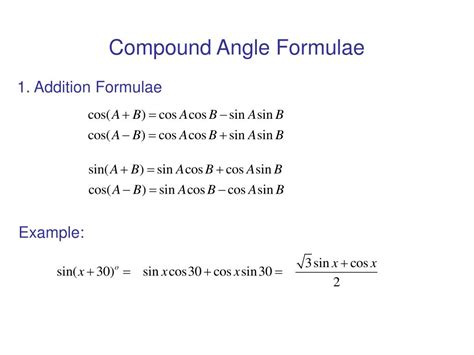 Ppt Compound Angle Formulae Powerpoint Presentation Free Download Id 6152326