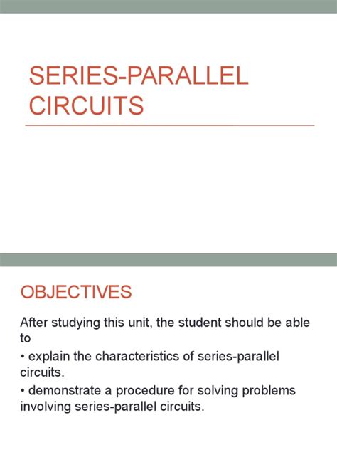 series parallel circuits pdf series and parallel circuits