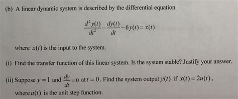 solved a linear dynamic system is described by the