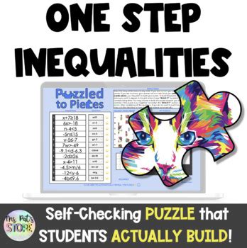 One Step Inequalities Digital Activity By Ms Pat Store TPT