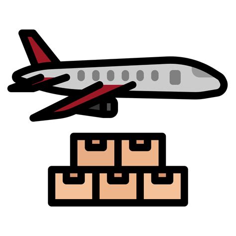 Parcel Cargo Aircraft Airplane Logistic Delivery Shipping Icon
