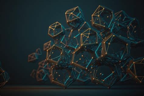 Premium Photo Abstract Of Polygon Space In Darkness Concept Of Molecules Geometric