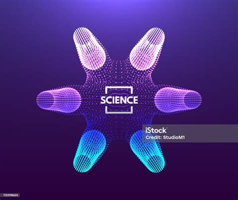 3d 연결 구조 미래 지향적 인 기술 스타일 추상적인 디자인입니다 벡터 일러스트입니다 데이터에 대한 스톡 벡터 아트 및 기타