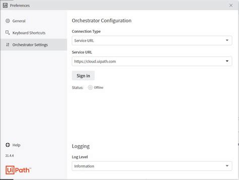 unable to connect robot to orchestrator unlincensed user account