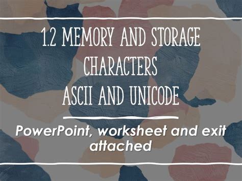 Characters Unicode Ascii Ocr Computer Science Complete Lesson