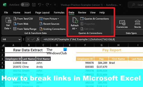 How To Break Links In Excel