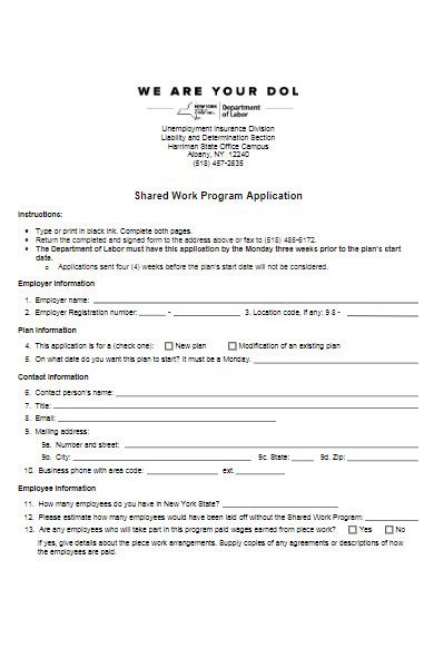 Free 8 Labor Application Forms In Pdf
