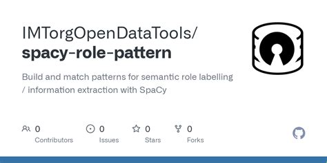 Github Imtorgopendatatoolsspacy Role Pattern Build And Match Patterns For Semantic Role