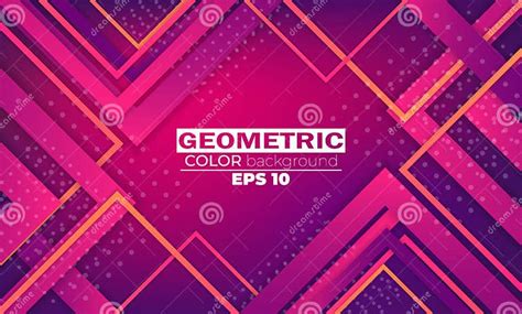 Minimalist Colorful Modern Abstract Background With Geometric Shapes And Lines Stock Vector