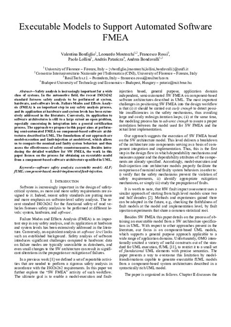 pdf executable models to support automated software fmea