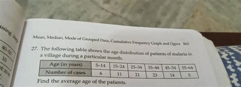 Mean Median Mode Of Grouped Data Cumulative Frequency Graph And Ogive