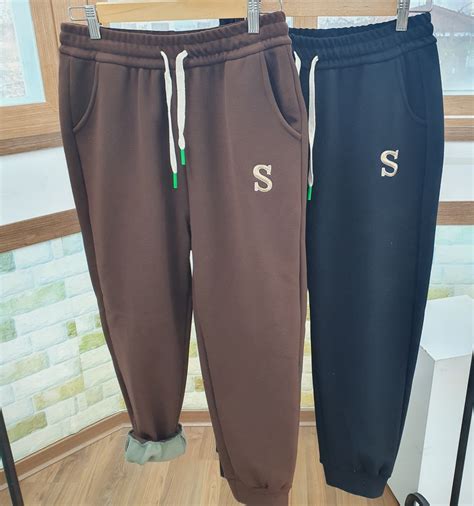 무슈봉 도톰 따숩 집앞이야 겨울 조거팬츠 마실룩 2col