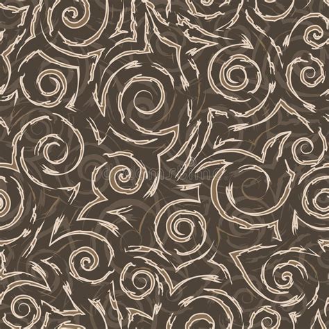 Stock Seamless Vector Pattern Of Blue Torn Lines And Spirals On A Nautical Background Texture